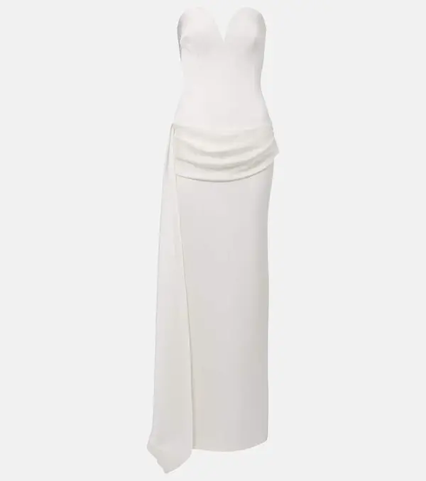 Alex Perry Bridal Draped Strapless Gown