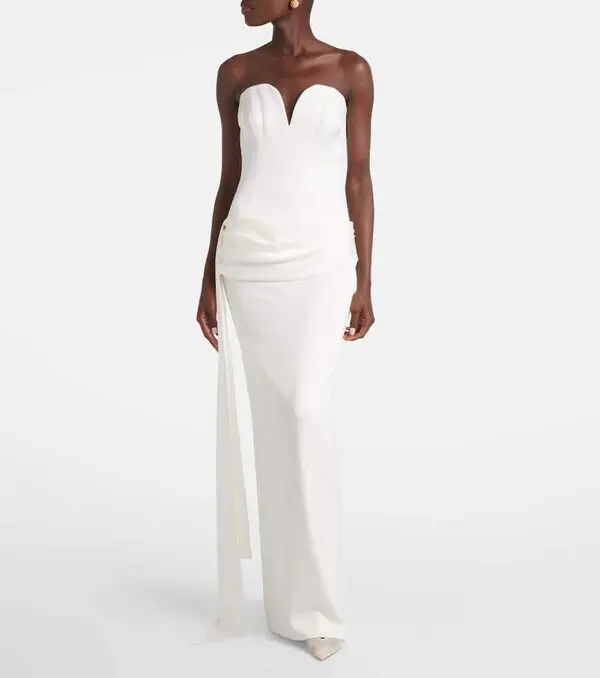 Alex Perry Bridal Draped Strapless Gown
