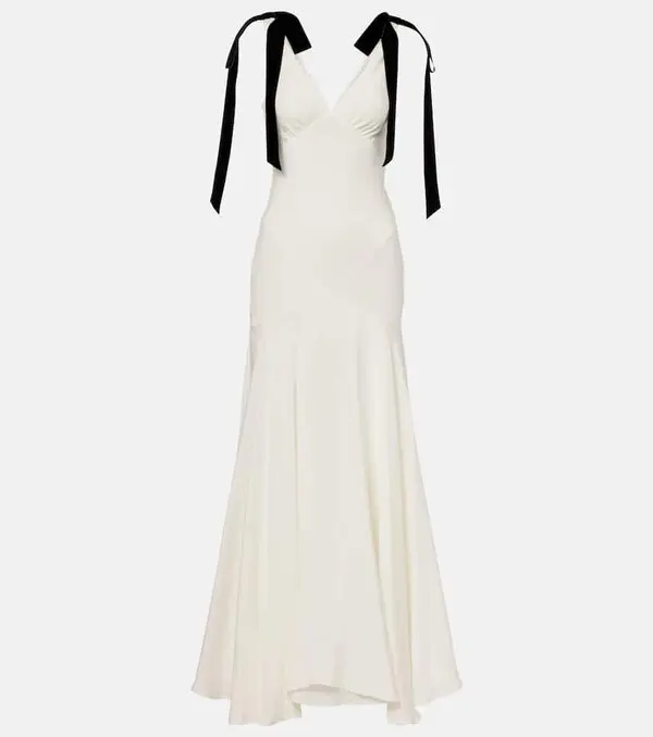 RODARTE Silk Crêpe Maxi Dress - White
