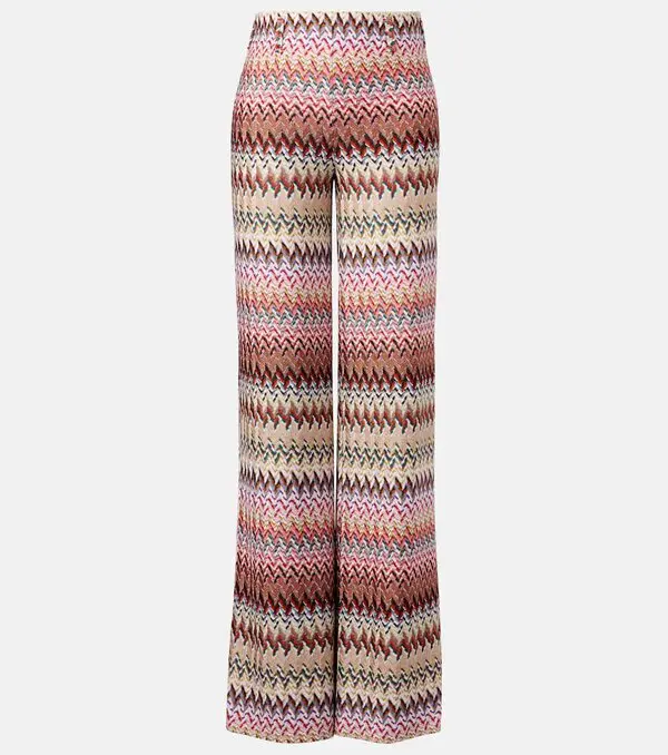 Missoni Zigzag Lamé Wide-leg Pants - Multicoloured