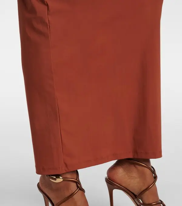 Christopher Esber Pierced Orbit Cutout Jersey Maxi Dress
