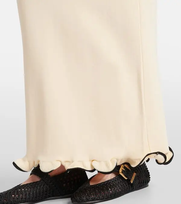 SAME Knitted Ruffled Maxi Dress