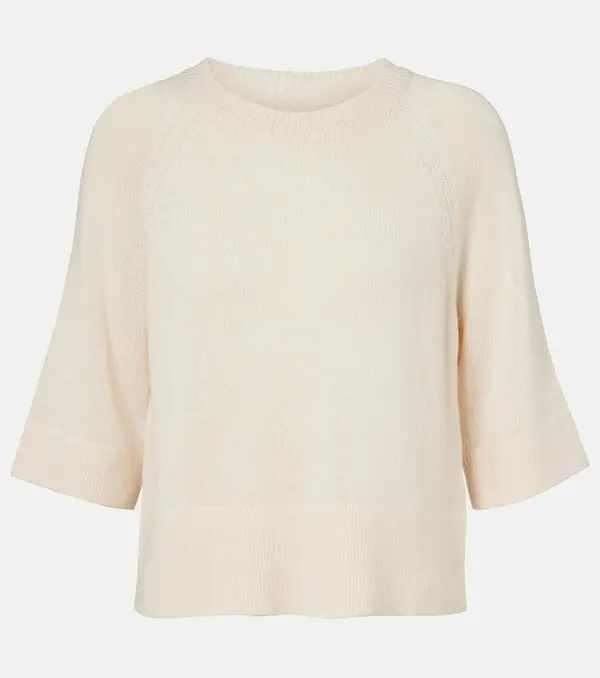 Jardin Des Orangers Wool And Cashmere Crewneck Sweater - White