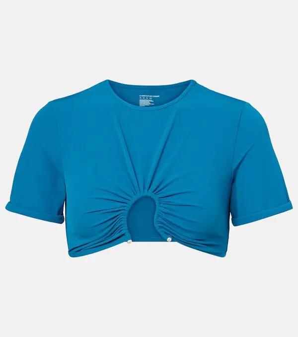 Christopher Esber Crescent Gathered Crop Top