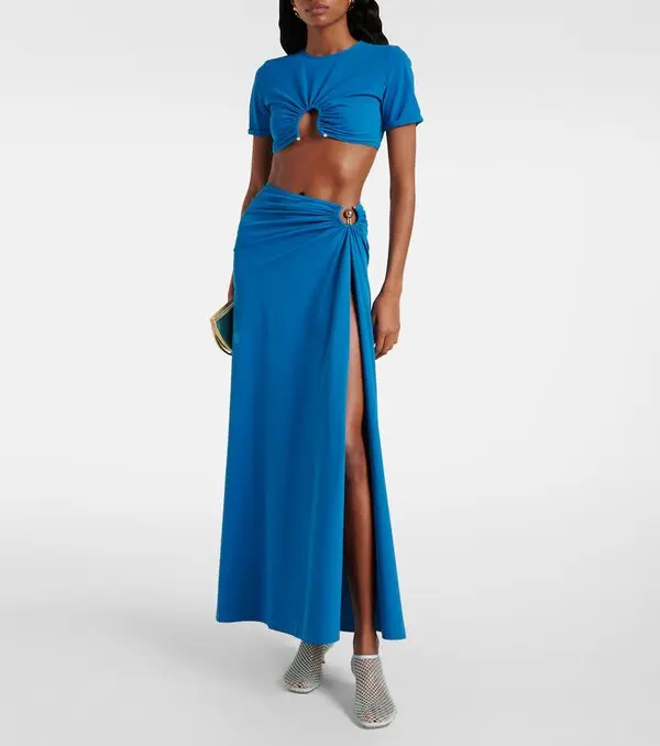 Christopher Esber Crescent Gathered Crop Top