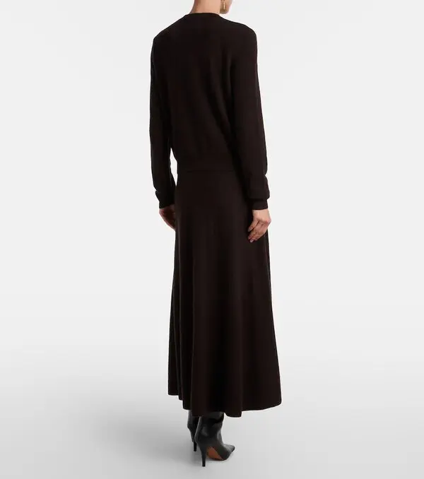 LISA YANG Torie High-rise Cashmere Maxi Skirt - Brown