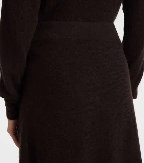 LISA YANG Torie High-rise Cashmere Maxi Skirt - Brown