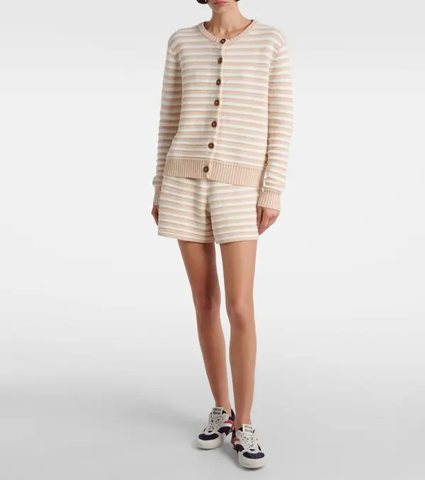 The Upside Isabeli Striped Organic Cotton Cardigan