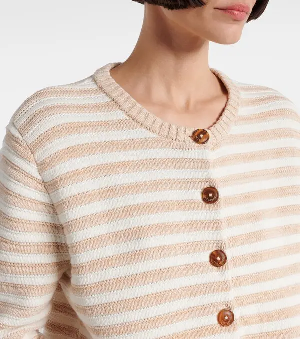 The Upside Isabeli Striped Organic Cotton Cardigan