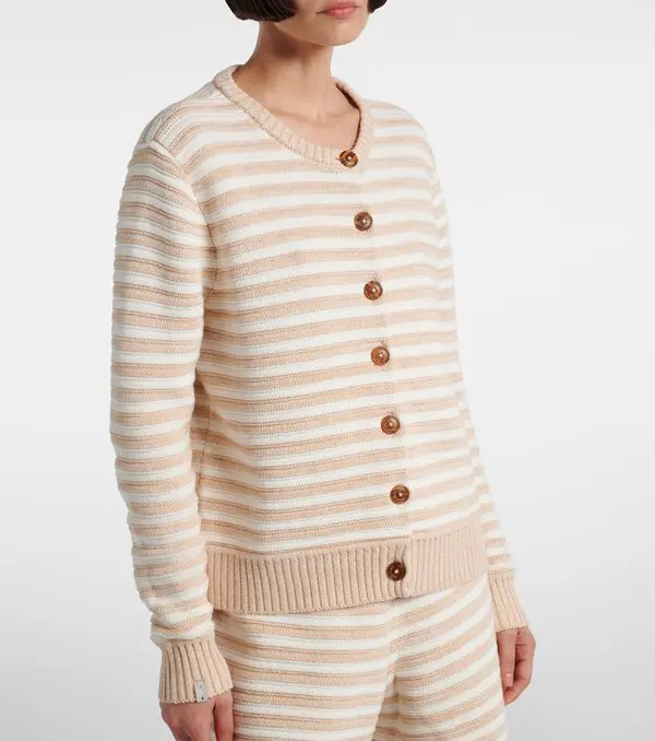 The Upside Isabeli Striped Organic Cotton Cardigan