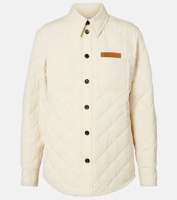 Bottega Veneta Quilted Cotton-blend Overshirt - White