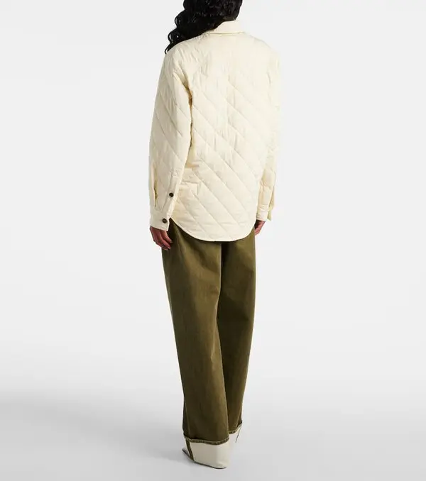 Bottega Veneta Quilted Cotton-blend Overshirt - White