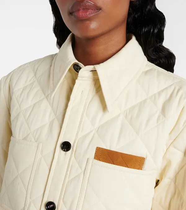 Bottega Veneta Quilted Cotton-blend Overshirt - White