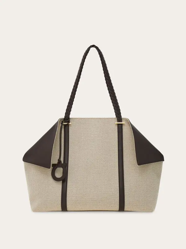 FERRAGAMO Tote Bag With Fringe Detail - Brown