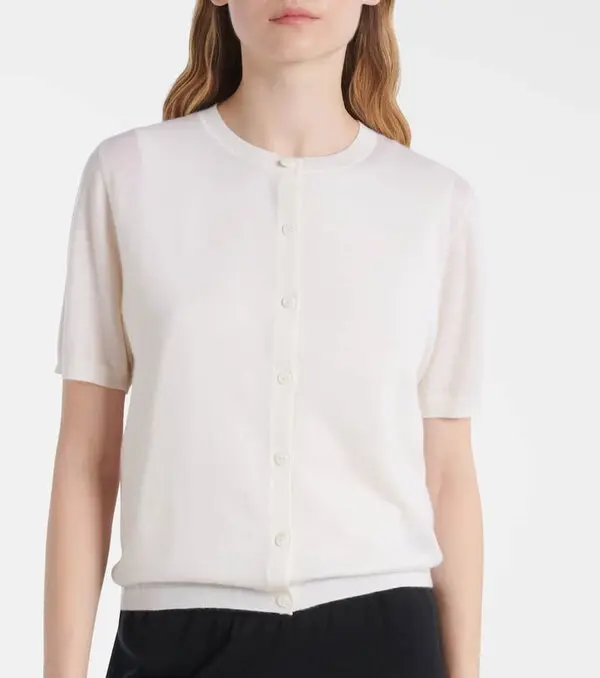 LISA YANG Charlotte Cashmere Cardigan - White