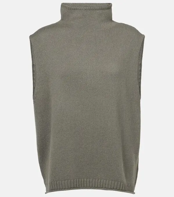LISA YANG Knitted Cashmere Top - Green