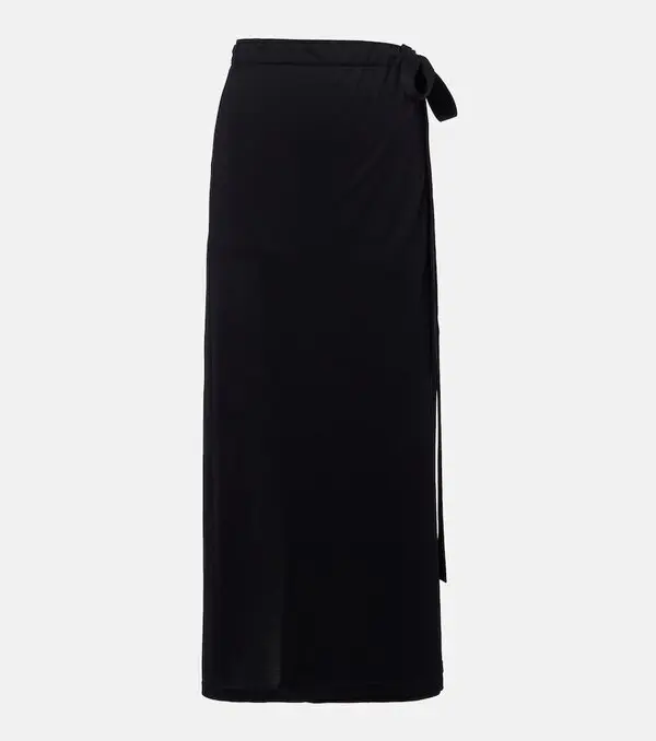 TOTEME Cotton And Silk Midi Skirt - Black