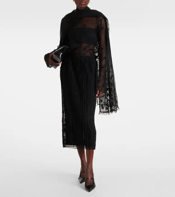 TOTEME Embroidered Tulle Blouse