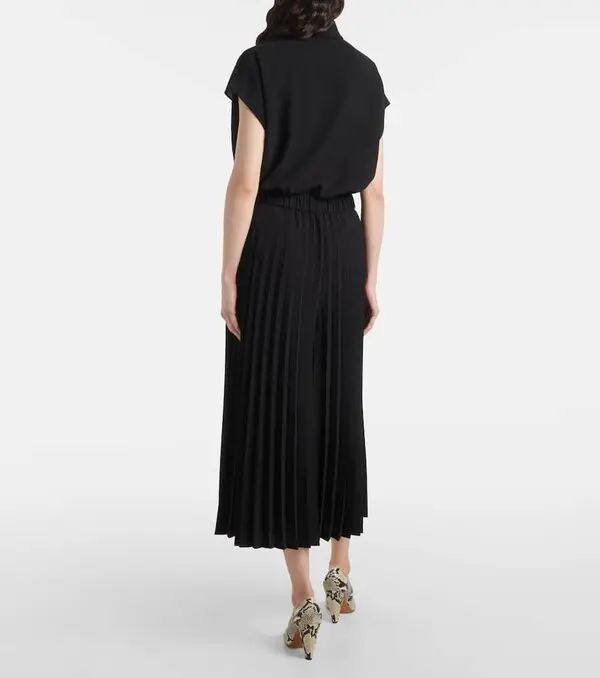 JOSEPH Airy Plissé Cropped Culottes