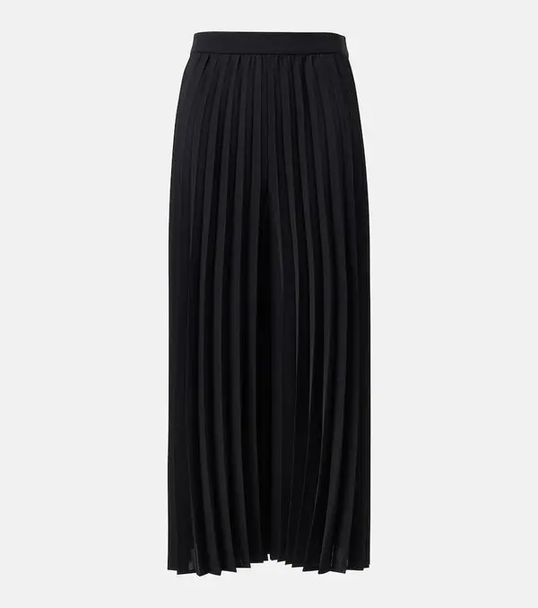 JOSEPH Airy Plissé Cropped Culottes - Black
