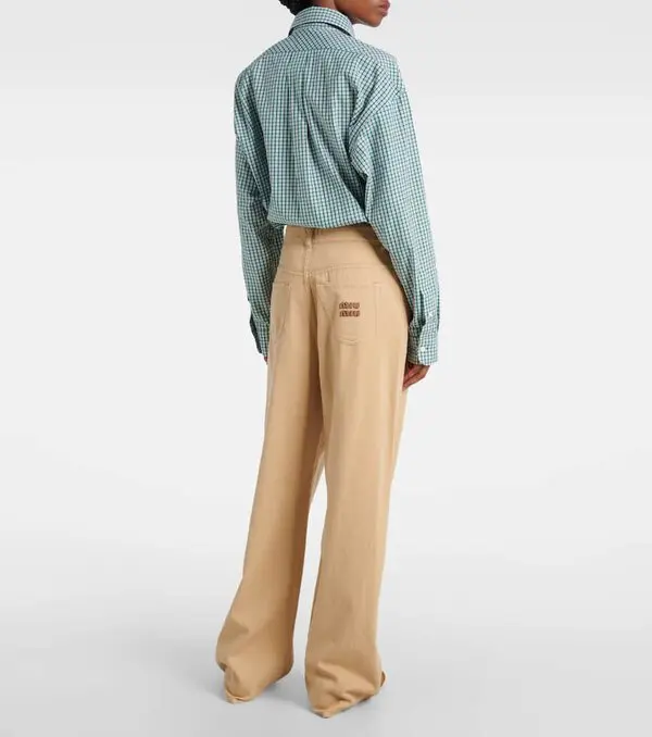 Miu Miu High-rise Wide-leg Jeans