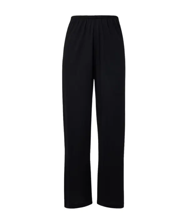 TOTEME Cotton And Silk Straight Pants - Black