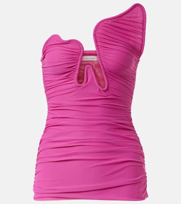 Christopher Esber Salacia Strapless Ruched Top - Pink