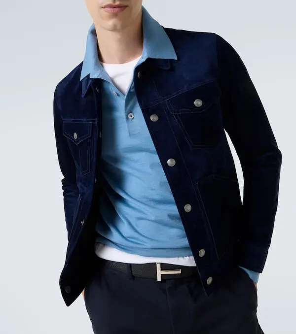 TOM FORD Cashmere And Silk Polo Shirt - Blue