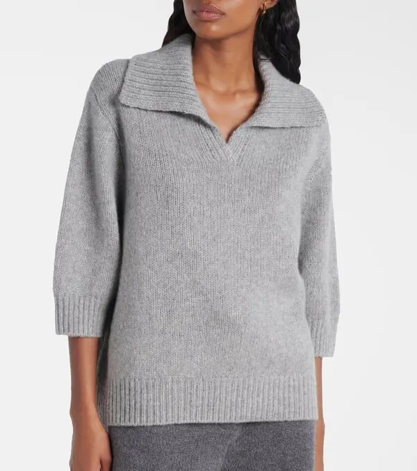 LISA YANG Lailai Cashmere And Silk Polo Sweater
