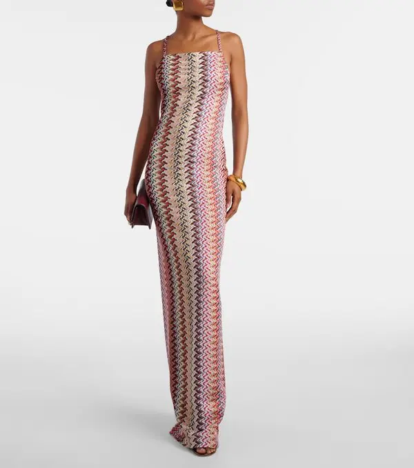 Missoni Zigzag Lamé Maxi Dress - Multicoloured