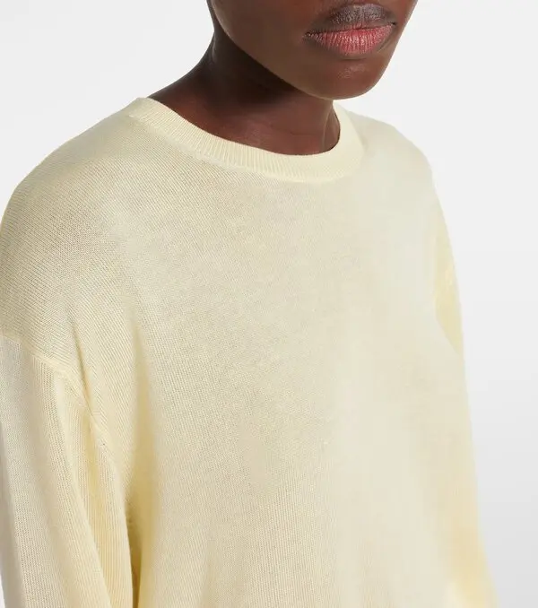 TOTEME Oversized Semi-sheer Sweater - Yellow