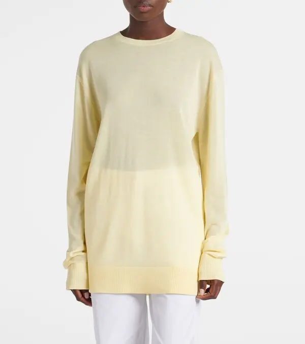 TOTEME Oversized Semi-sheer Sweater - Yellow