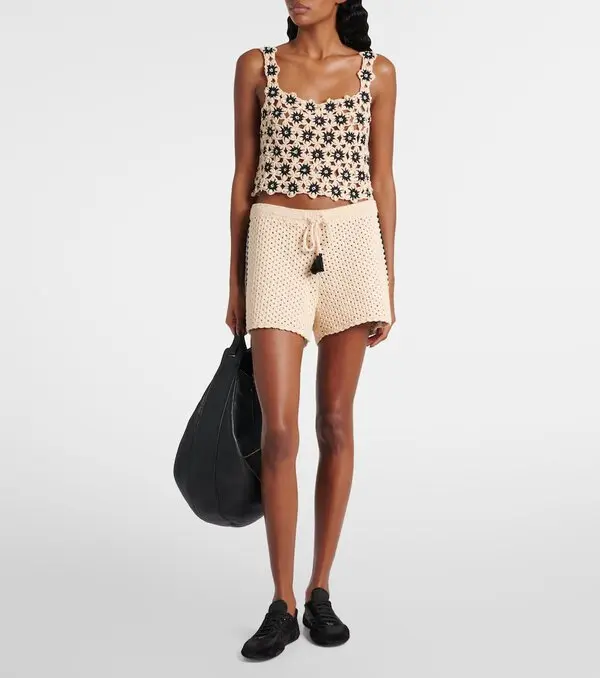 The Upside Luminary Hali Crochet Cotton Shorts