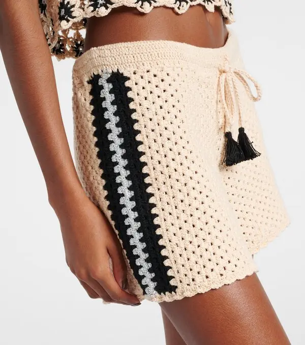 The Upside Luminary Hali Crochet Cotton Shorts