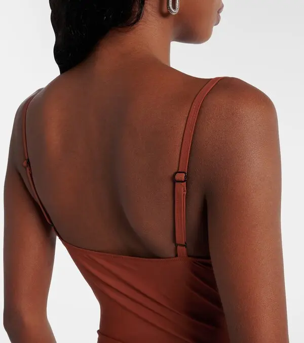 Christopher Esber Pierced Orbit Cutout Jersey Minidress