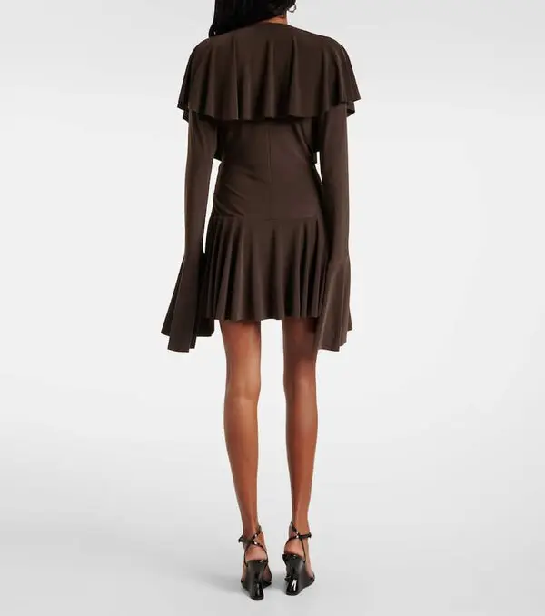 Norma Kamali Ruffled Jersey Minidress
