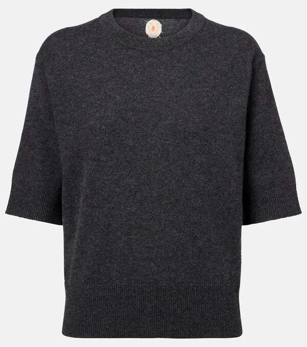 Jardin Des Orangers Cashmere V-neck Top - Grey