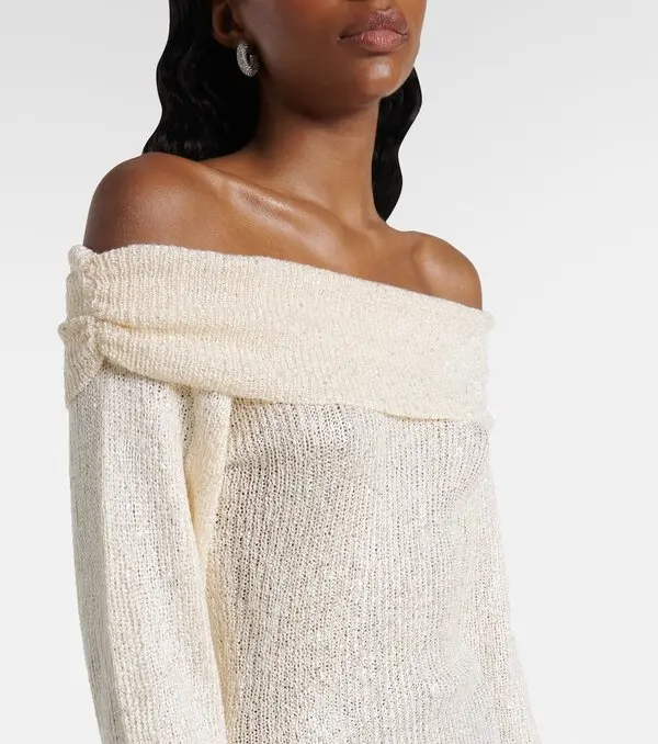 BANANHOT Rory Sequin Knit Minidress - White