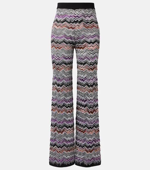 Missoni Zigzag Knit Wide-leg Pants - Multicoloured