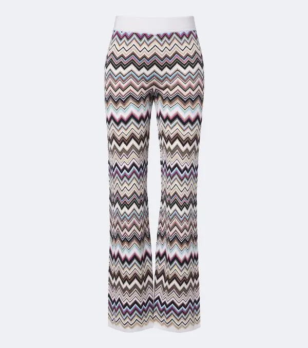 Missoni Zigzag Knit Wide-leg Pants - Multicoloured