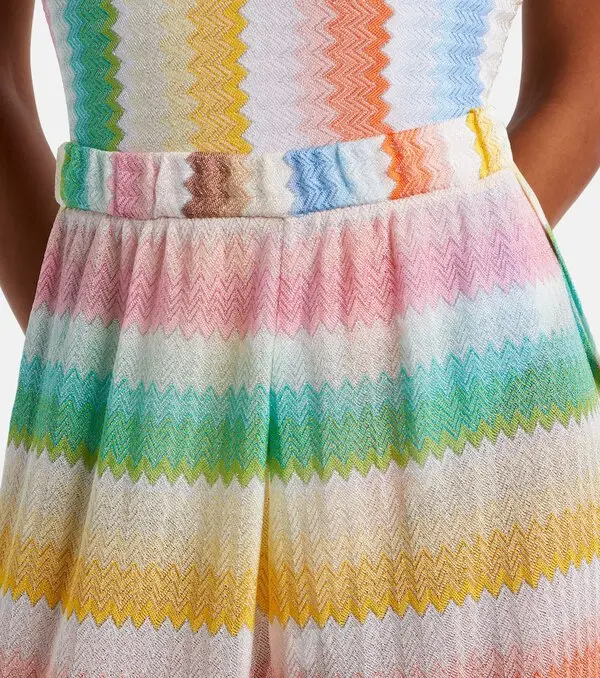 Missoni Zigzag Knitted Wide-leg Pants