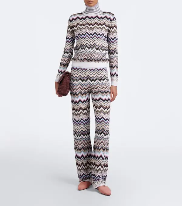 Missoni Zigzag Knit Wide-leg Trousers