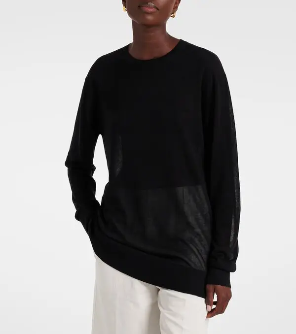 TOTEME Oversized Crewneck Sweater - Black