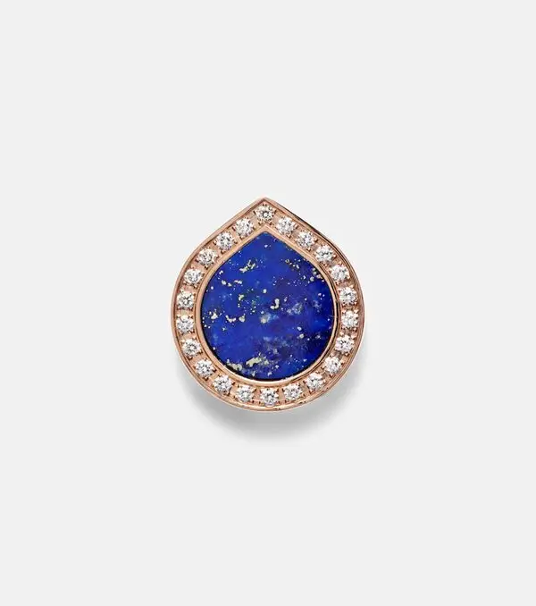 REPOSSI Antifer 18kt Single Earring With Lapis Lazuli And Diamonds - Gold