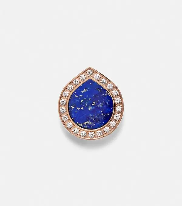 REPOSSI Antifer 18kt Single Earring With Lapis Lazuli And Diamonds - Gold