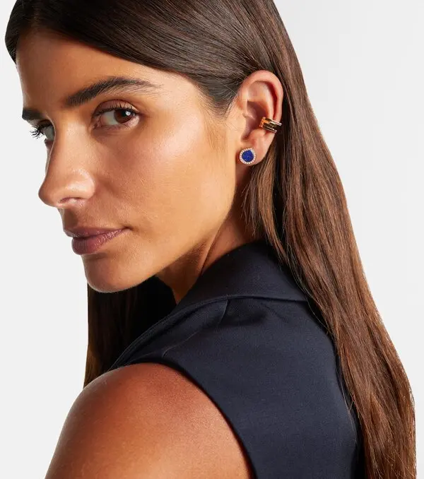 REPOSSI Antifer 18kt Single Earring With Lapis Lazuli And Diamonds