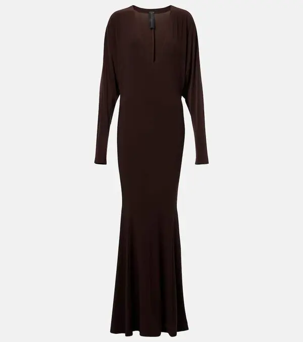 Norma Kamali Draped Jersey Gown
