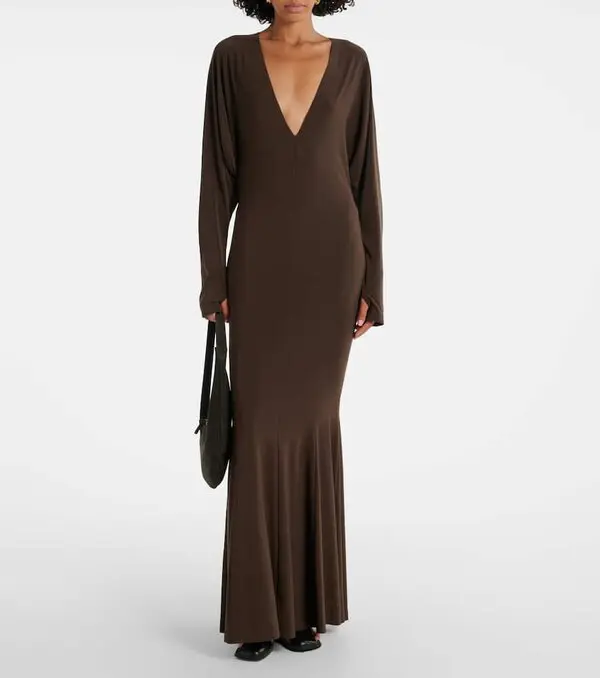 Norma Kamali Draped Jersey Gown