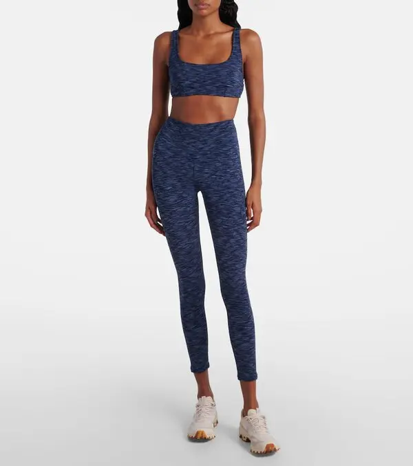 The Upside Mystere Reversible Printed Leggings - Blue