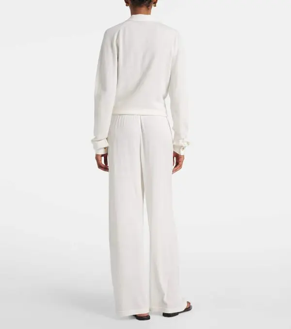 TOTEME Cotton And Silk Wide-leg Pants